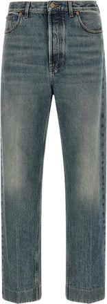 Valentino Garavani Vintage Wash Cotton Jeans - Blue