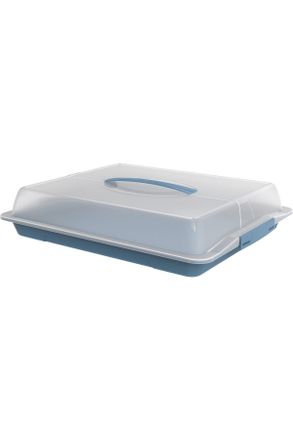 Rotho Partybutler, Kunststoff, rechteckig, 39x9.8x47.5 cm, Reach, DIN EN ISO 14001, DIN EN ISO 9001, lebensmittelecht, Tragegriff, Backen, Kuchentransportbo