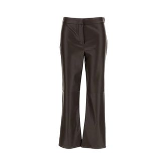 Max Mara Femme, Pantalons, Brun, Taille: 40 FR Pantalon en cuir