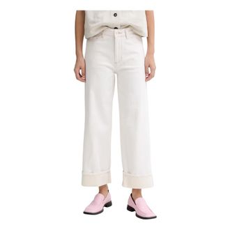 Marc O'Polo Wide Leg Cropped Jeans - - Jeans - Damen - Beige - W31 L32