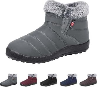 Generic Bottes dhiver pour femme - Imperm&eacute;ables - Doublure chaude - Bottes de neige antid&eacute;rapantes - Chaussures dhiver &agrave; enfiler - Bottes dhiver &agrave; tige courte