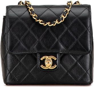 Chanel Hobo Bags - Mini Square Classic Goatskin Single Flap - Gr. unisize - in Schwarz - für Damen