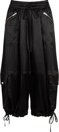 Co Pantalon cargo large cropped en soie