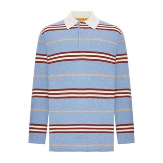 Guest In Residence Polo en maille ray&eacute; - Homme - Pulls - Bleu - Taille: M