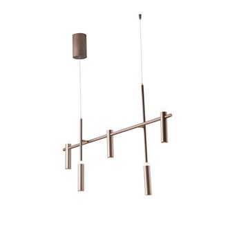 Luce-Ambiente-Design Five-Light Bronze Led Candle Suspension 35w 4000k (Natural Light)