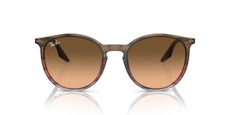 Ray-Ban Unisex Rb2204 Sonnenbrille, Gestreift Braun Farbverlauf Rot/Rosa Farbverlauf Schwarz, 51 mm