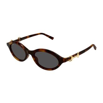 Gucci Oval-Rahmen Sonnenbrille - - Accessories - Damen - Braun - 51 MM