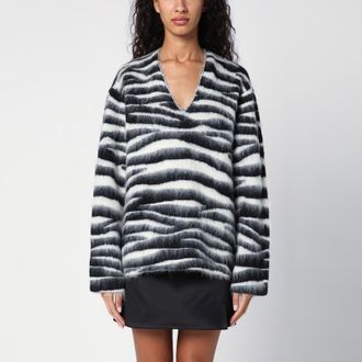 Marc Jacobs Zebra-patterned jumper in wool blend