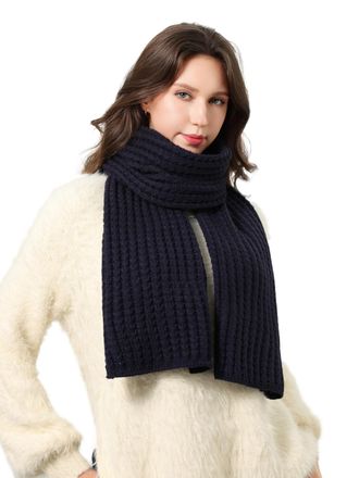 DonDon Schal Damen Winter Winterschal Strickschal - Navyblau