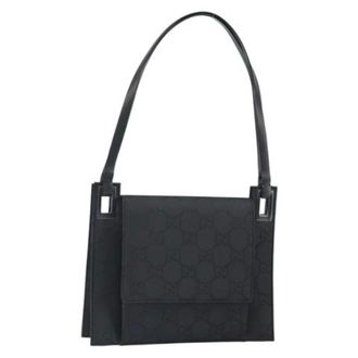 Gucci Sac bandouli&egrave;re en nylon Pre-owned - Femme - Pre-owned - Noir - Taille: ONE Size