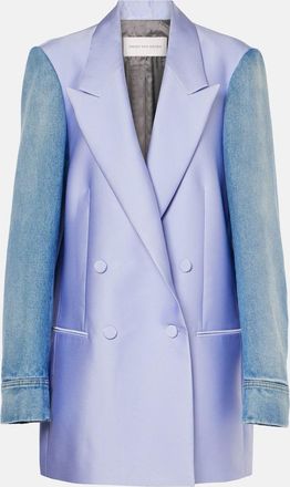 Dries Van Noten Blazer aus Satin mit Denim