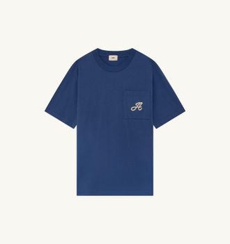 Autry T-SHIRT EN COTON AVEC POCHE ET BRODERIE CORDE UNISEX