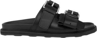 Moschino unisex, Chaussures, Noir, Taille: 43 EU Sandales en cuir de veau