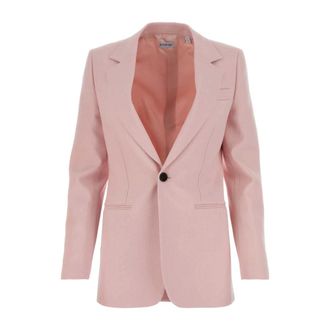 Burberry Femme, Vestes, Rose, Taille: 34 FR Veste Tailleur en Laine