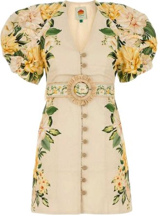 Farm Rio Farm Rio, Femme, Robes, Multicolore, Taille: 36 FR Mini-robe imprim&eacute;e en lin