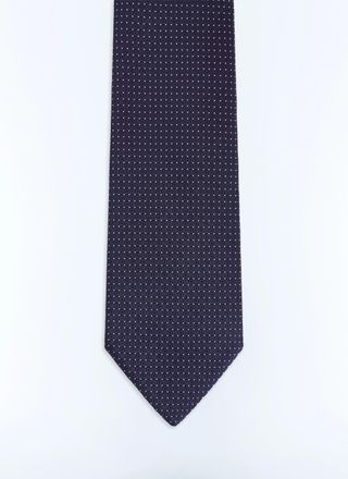 Fursac Cravate en soie &agrave; pois - Taille Unique - Homme