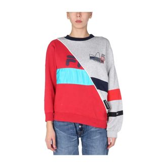 1/OFF 1/Off, Femme, Sweatshirts et sweats &agrave; capuche, Multicolore, Taille: 38 FR Remade Wrangle Crew Neck