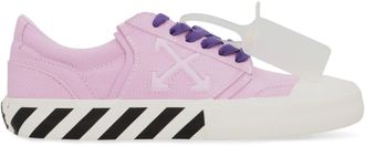 Off-white Womens Low-Top Vulcanized Sneakers Pink Cotton Trainers