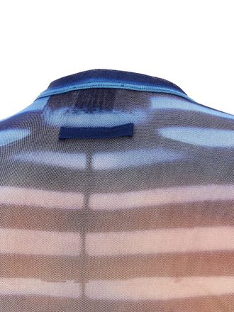 Jean Paul Gaultier Air Print Stretch Tulle Top - Blue