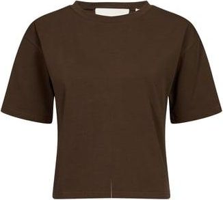 Suncoo Top droit col rond en coton