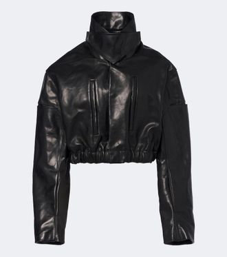 Rick Owens Cropped-Lederjacke