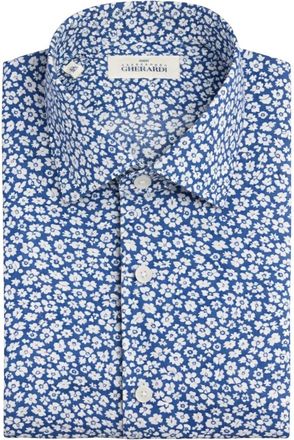 Alessandro Gherardi Homme, Chemises, Bleu, Taille: 4XL 7656 620 Fiori