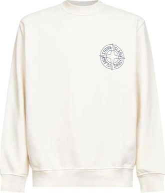 Stone Island SweaT-shirt Col Rond Motif Compas - Homme - Sweatshirts et sweats &agrave; capuche - Beige - Taille: XL