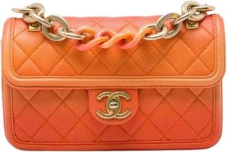 Chanel Sac bandouli&egrave;re pr&eacute;-propri&eacute;t&eacute; Sunset On The Sea - Femme - Pre-owned - Orange - Taille: ONE Size