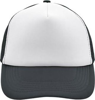 noTrash2003 Casquette de baseball Trucker en maille - Unisexe - Taille unique et mod&egrave;les pour enfants - 30 couleurs - Uni - Bicolore - Polyester et coton, Blanc/g