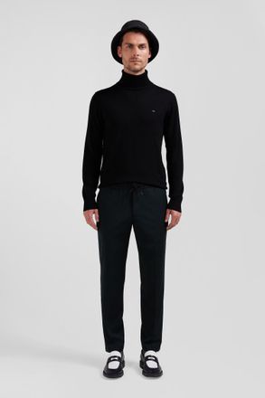 Eden Park Pantalon En Laine Stretch Kaki Taille &Eacute;lastique Coupe Modern