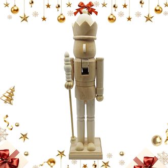 Generic Nussknacker Figuren,38 Zentimeter Holz Festlich Figur - Weihnachten Holz Nussknacker f&uuml;r den Tisch | F&uuml;r Feiertage Party K&uuml;che Esstisch Schlafzimmer W