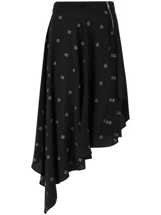 Givenchy jupe &agrave; design asym&eacute;trique - Noir