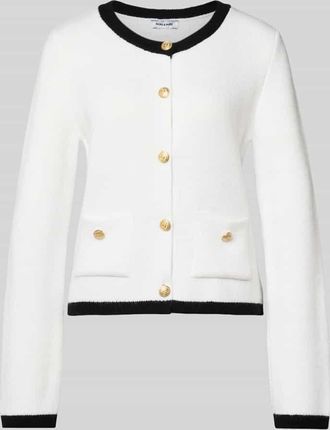 More & More Slim Fit Strickjacke mit Woll-Anteil