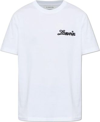 Lanvin Homme, Tops, Blanc, Taille: XL T-shirt avec Logo