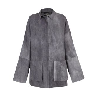 Cortana Oversized Overshirt mit Kragen und Falten-Taschen - - Jackets - Damen - Grau - S