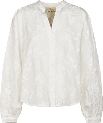 MC2 Saint Barth Femme, Blouses et Chemises, Beige, Taille: 40 FR Liona Cotton Butterfly Embry 01