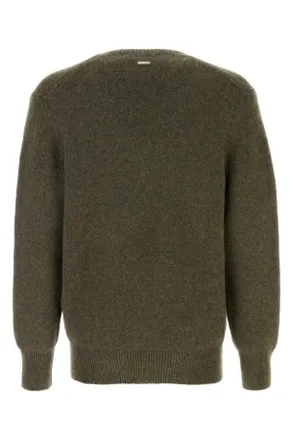 Ferragamo Mens Dark Green Cashmere Sweater Uniformgreen Maglieria