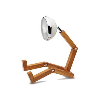 Mr. Wattson Mr Wattsons Original Tischleuchte, handgefertigt, verstellbare LED-Nachttischlampe + Schreibtischlicht, 15,5 x 18 - 40 cm, Vintage-Weiß