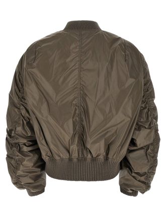 Rick Owens Mens Gray Nylon Bomber Clothing
