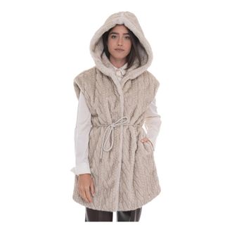 Liu Jo Weste mit Kapuze - - Jackets - Damen - Beige - S