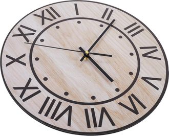 Angoily Moderne Runde Holz Wanduhr Mit Holzmaserung Im Century Stil Leise Uhr Ohne Geräusch Für Küche Wohnzimmer Und Büro Dekorative Hängeuhr