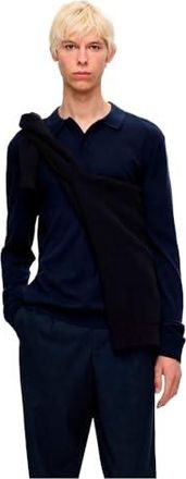 Selected SELETED HOMME SLHTRAY LS Knit Merino Polo Noos, Blazer Bleu Marine., XXL
