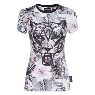 Plein Sport Femme, Tops, Multicolore, Taille: 38 FR T-Shirt Col Rond