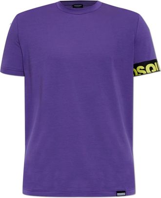 Dsquared2 Homme, Tops, Violet, Taille: XL Logo T-Shirt