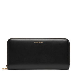 Calvin Klein Geldb&ouml;rse Calvin Klein Ck Large Zip Around LV04F1093G Schwarz
