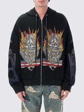 Who Decides War by Ev Bravado Bedruckte Kapuzenjacke aus Baumwolljersey in Relaxed Fit