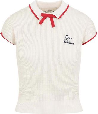 Valentino Pull Col Rond - Blanc