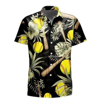 Keephen TangoDS Nouveaut&eacute; Cool Impression 3D Hawaiian Chemise pour Femmes Hommes Col Revers Manches Courtes Boutonn&eacute;e Chemises F&ecirc;te Aloha Chemises