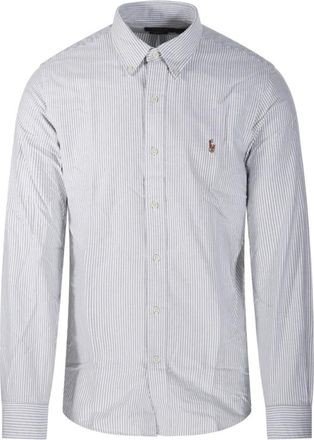 Ralph Lauren Homme, Chemises, Bleu, Taille: L Custom Fit Striped Oxford Shirt
