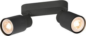 SLV PURI 2.0 Tube, Wand- und Deckenaufbauleuchte, long, 2 x max. 6 W GU10, schwarz